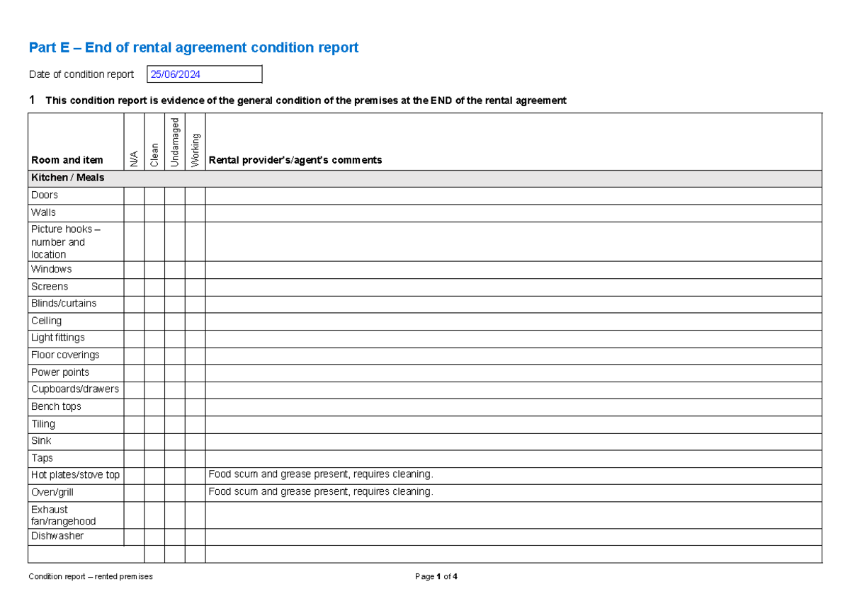 Cpprep 4124 Exit Condition Report - Premises Condition Post-Rental 2025 ...