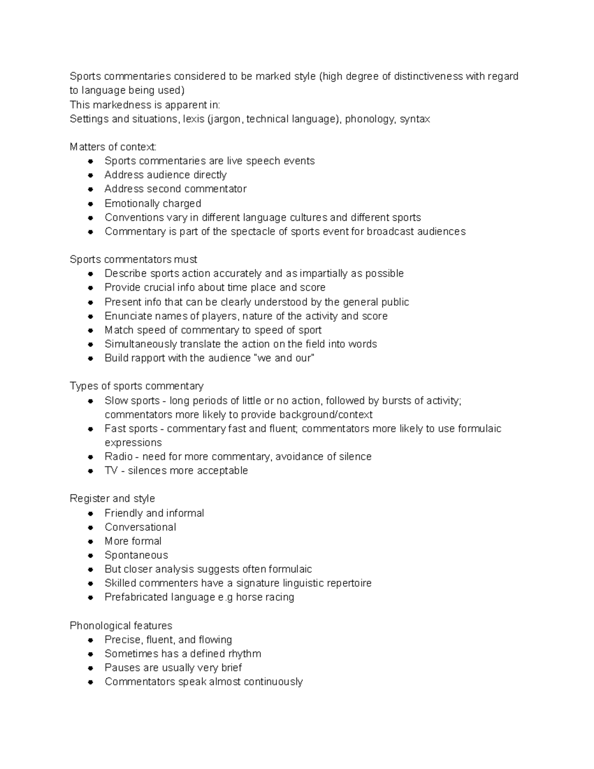 Analyzing Markedness in Sports Commentaries: Language & Style ...