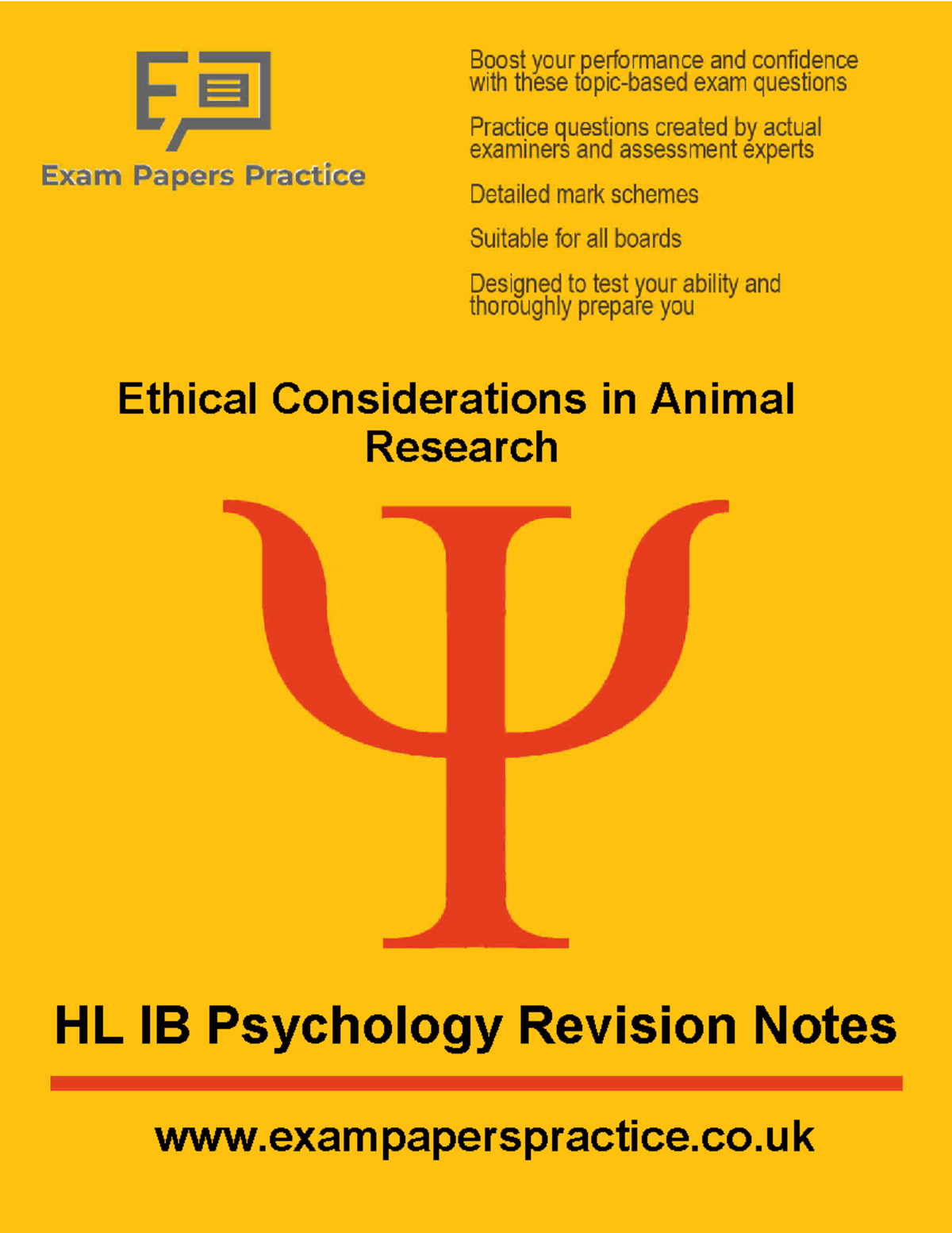 Ethical Guidelines for Animal Research in HL IB Psychology Notes - Studocu