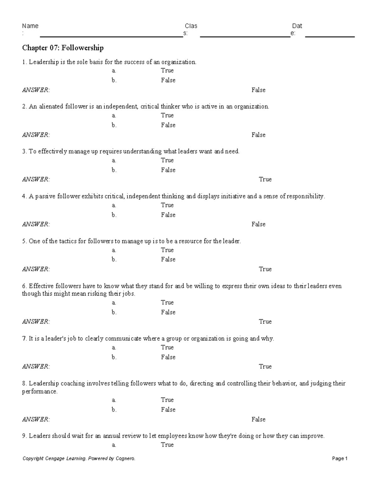 Chapter 07: Followership - Understanding Effective Leadership Dynamics ...