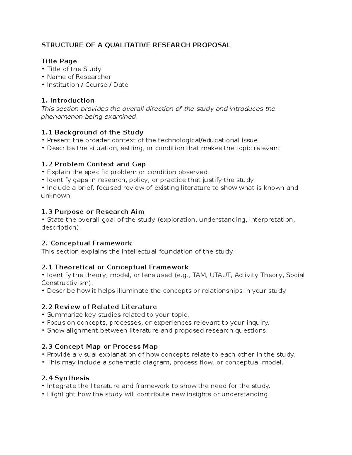 Qualitative Research Proposal Structure: Key Components & Framework ...