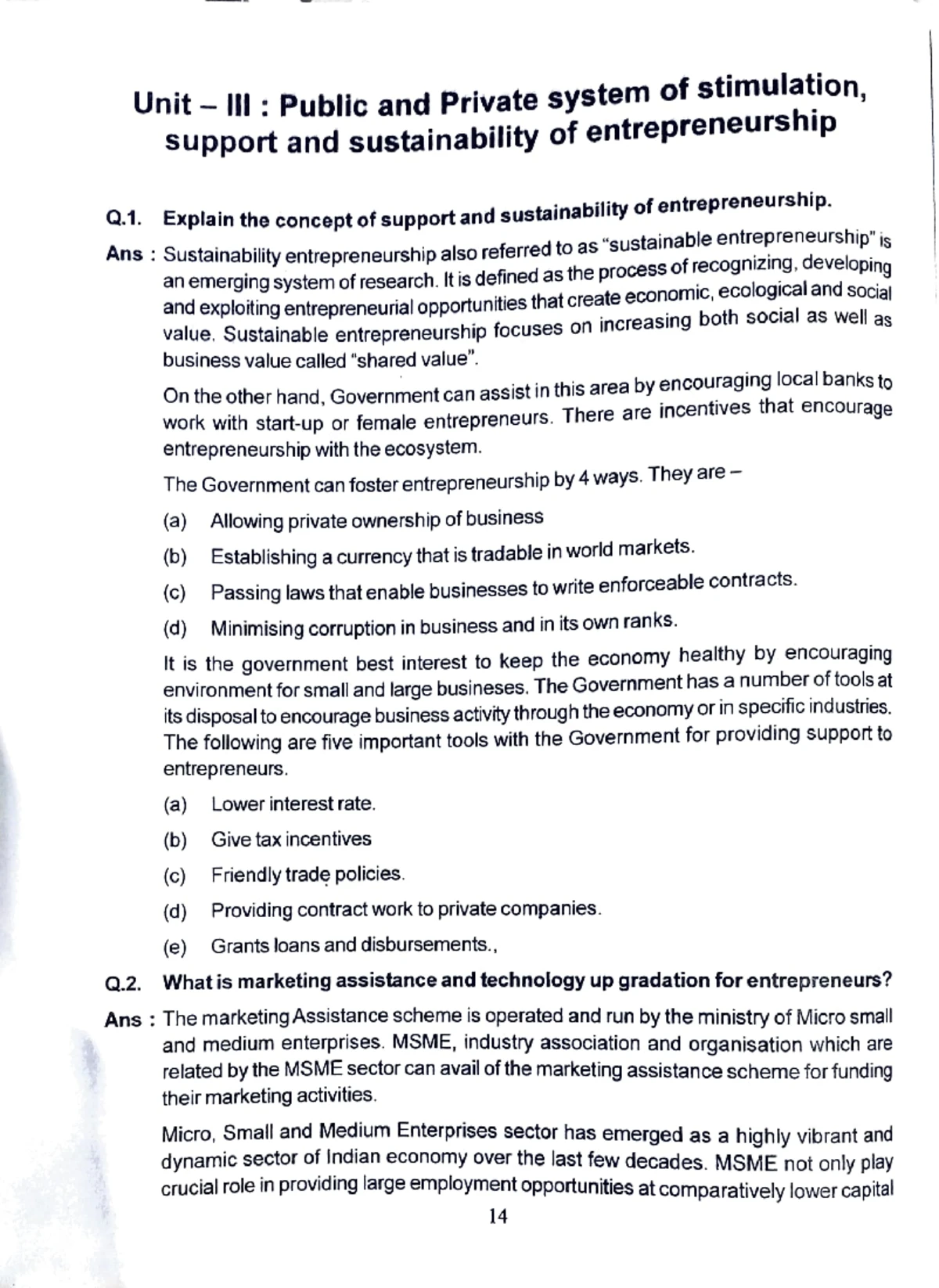 EP unit 1 - BBA 4th semester entreprenurship - Entrepreneurship ...