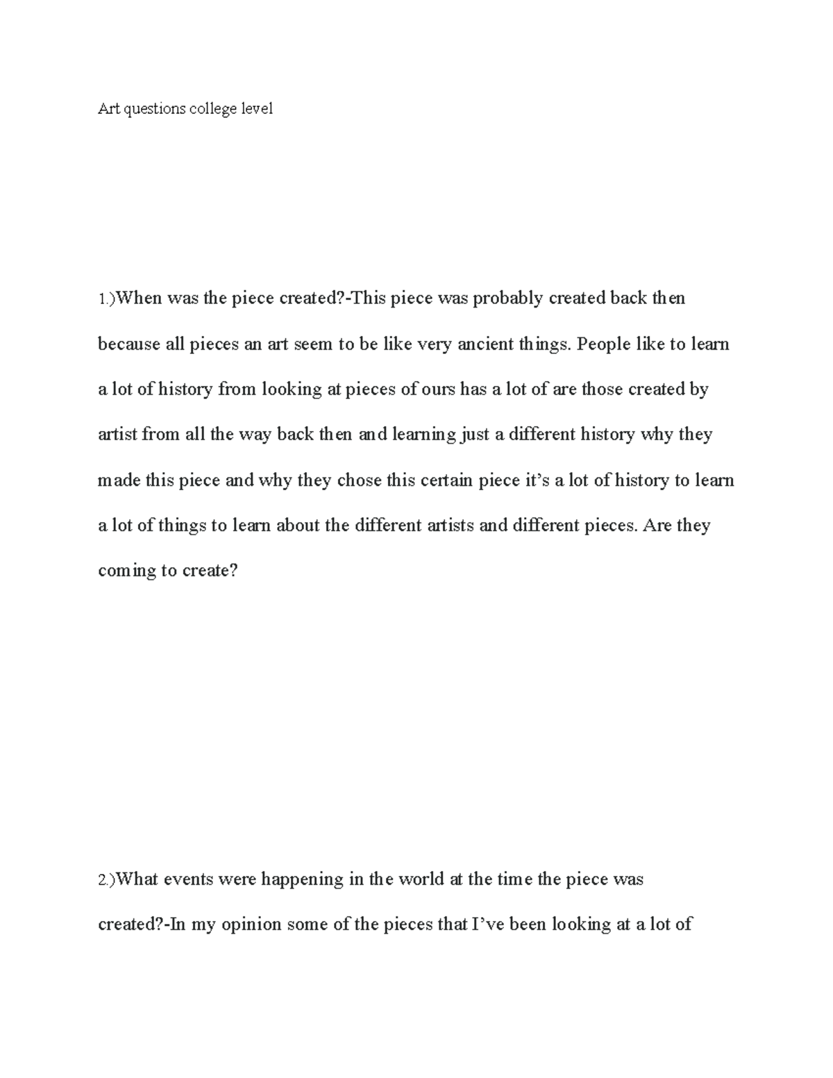 ENFJRW - Art History Worksheet: Understanding Art in WWII Context - Studocu