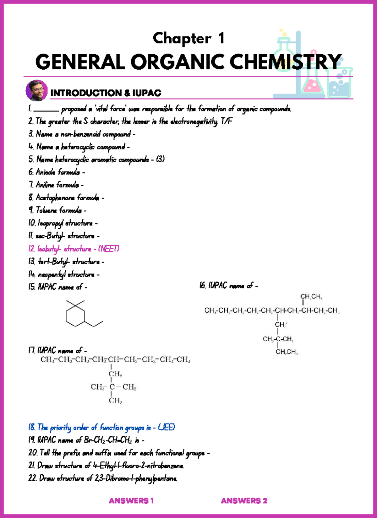 GOC 1: General Organic Chemistry - Best Notes (CHEMHACK) - Studocu
