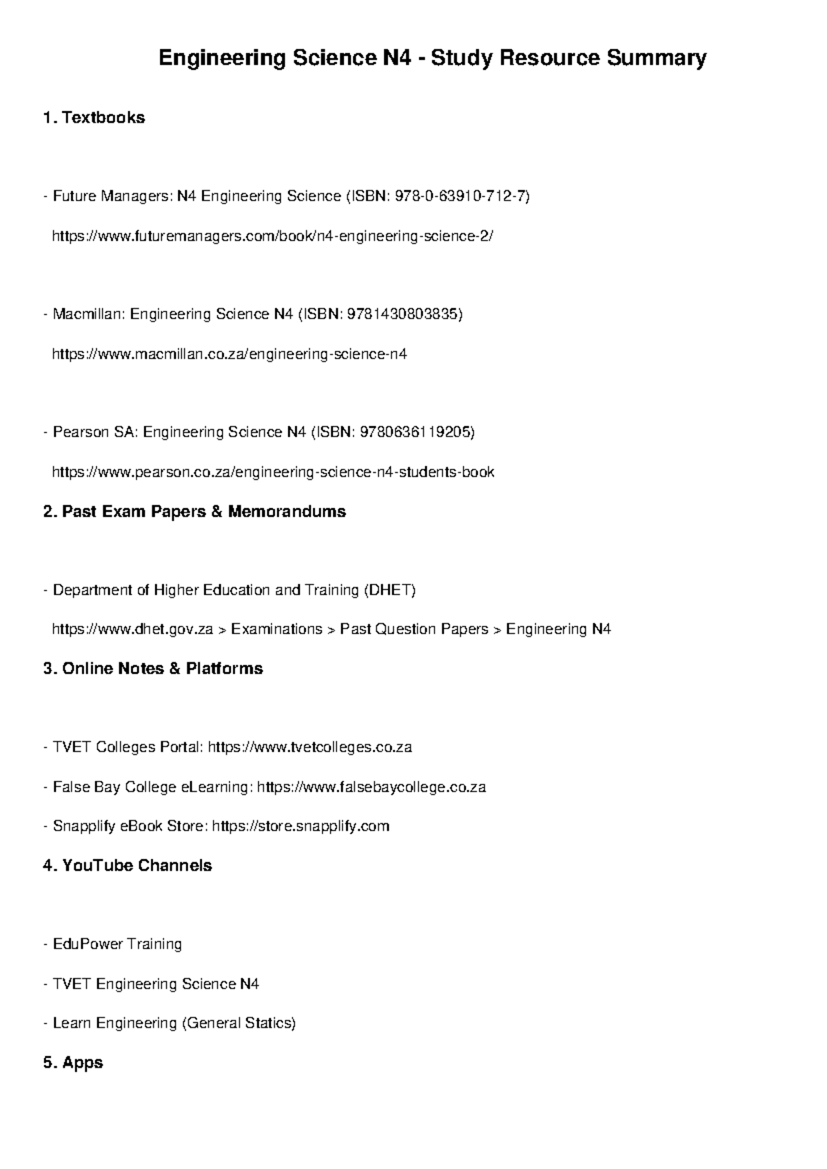 Engineering Science N4 - Comprehensive Study Resource Guide - Studocu