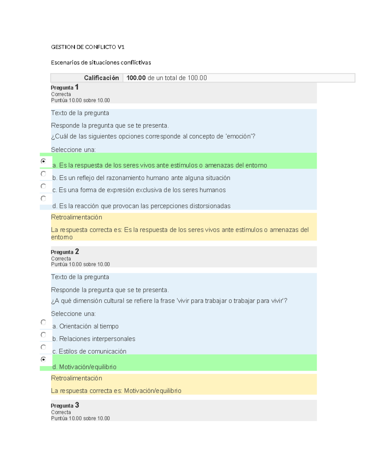 Examen GESTIÓN DE CONFLICTO V: Escenarios y Preguntas Claves - Studocu
