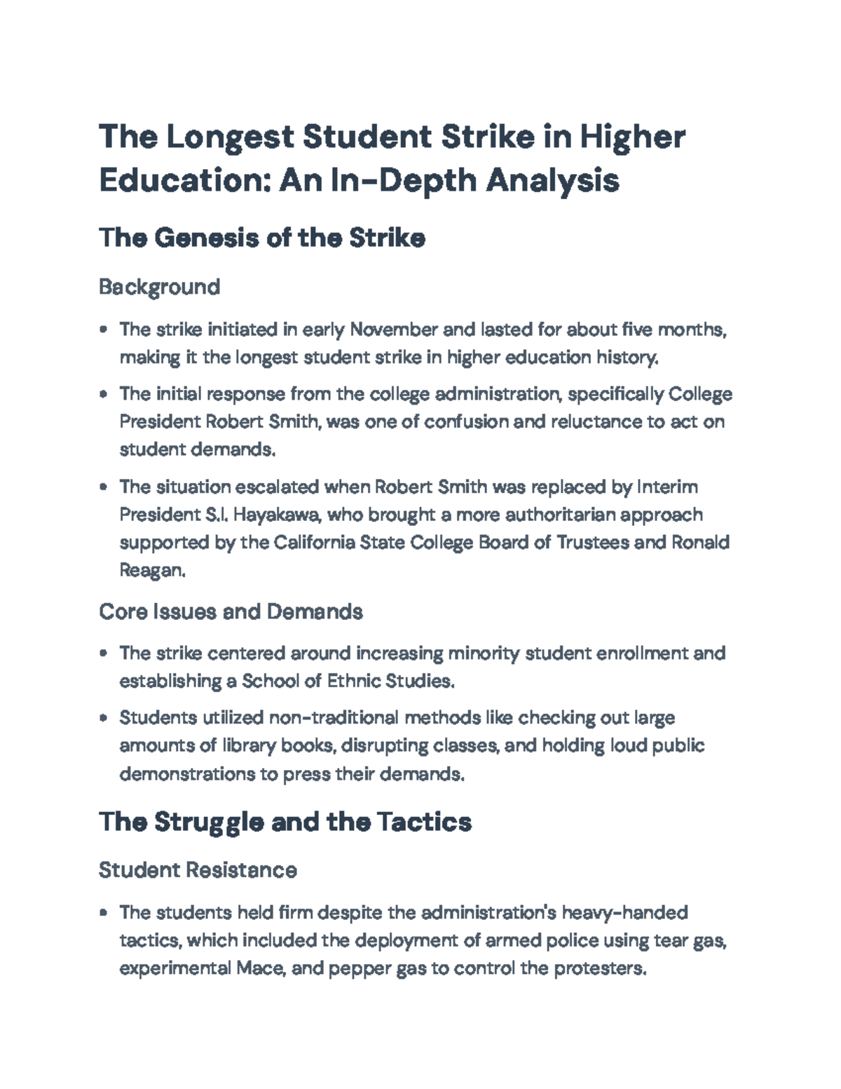 Analysis of the Longest Student Strike in Higher Education History ...