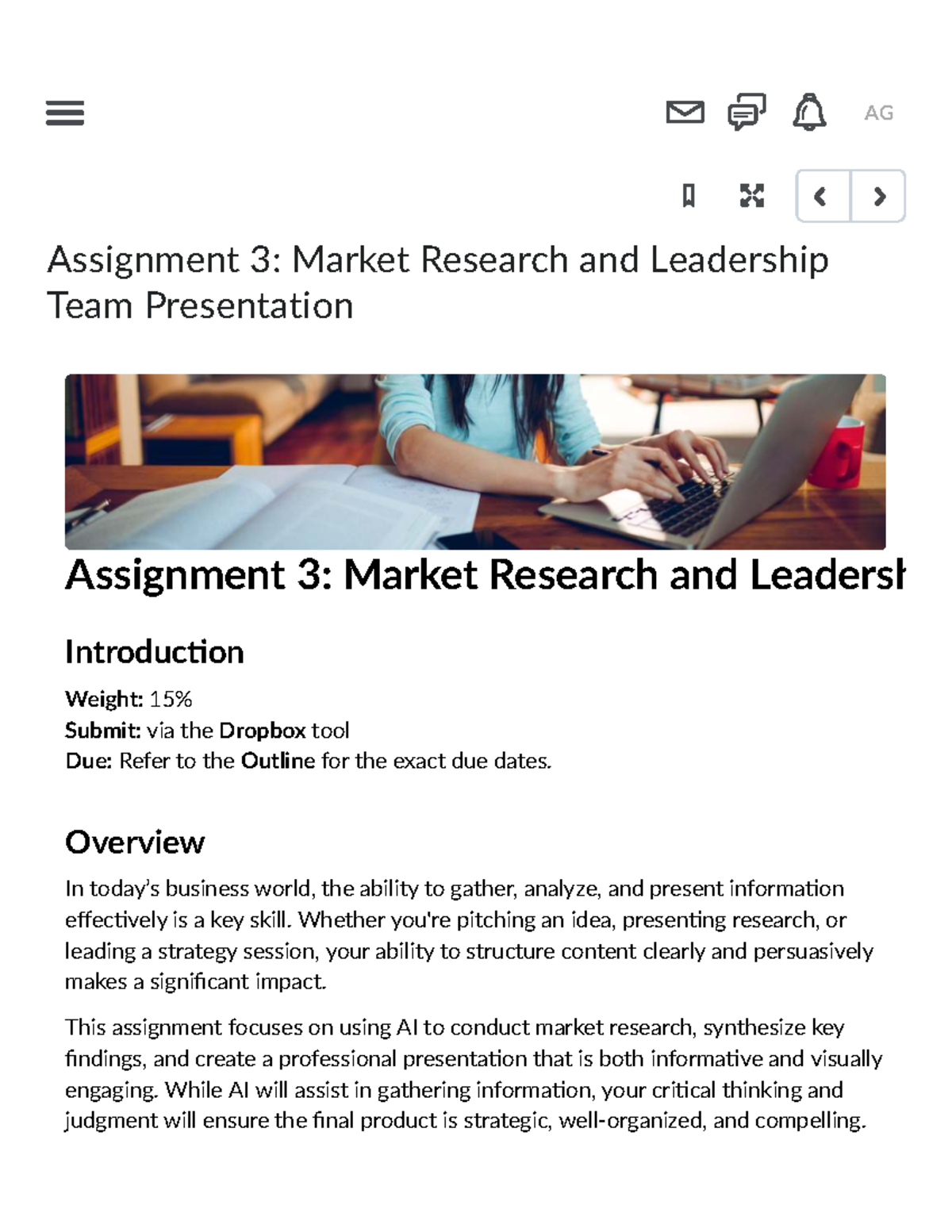 Assignment 3: Market Research & Leadership Presentation - MCS*2000 ...
