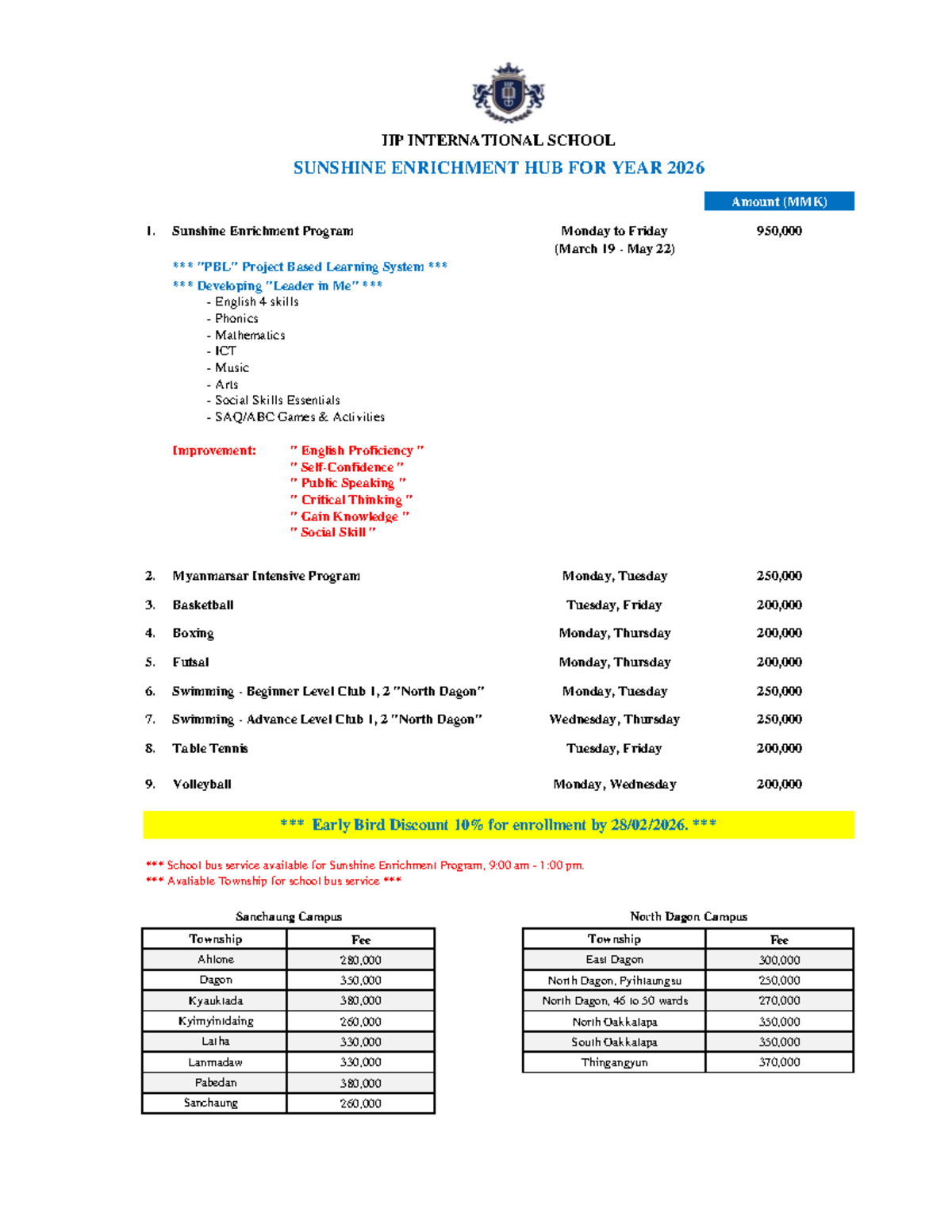 IIP INTERNATIONAL SCHOOL SUMMER COURSE INFO 2026 - Studocu