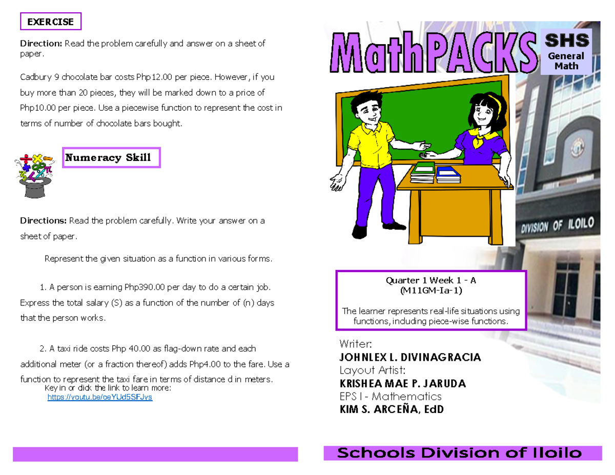 Gen Math-Q1 W1-ABC - Functions Activity and Exercises for General ...