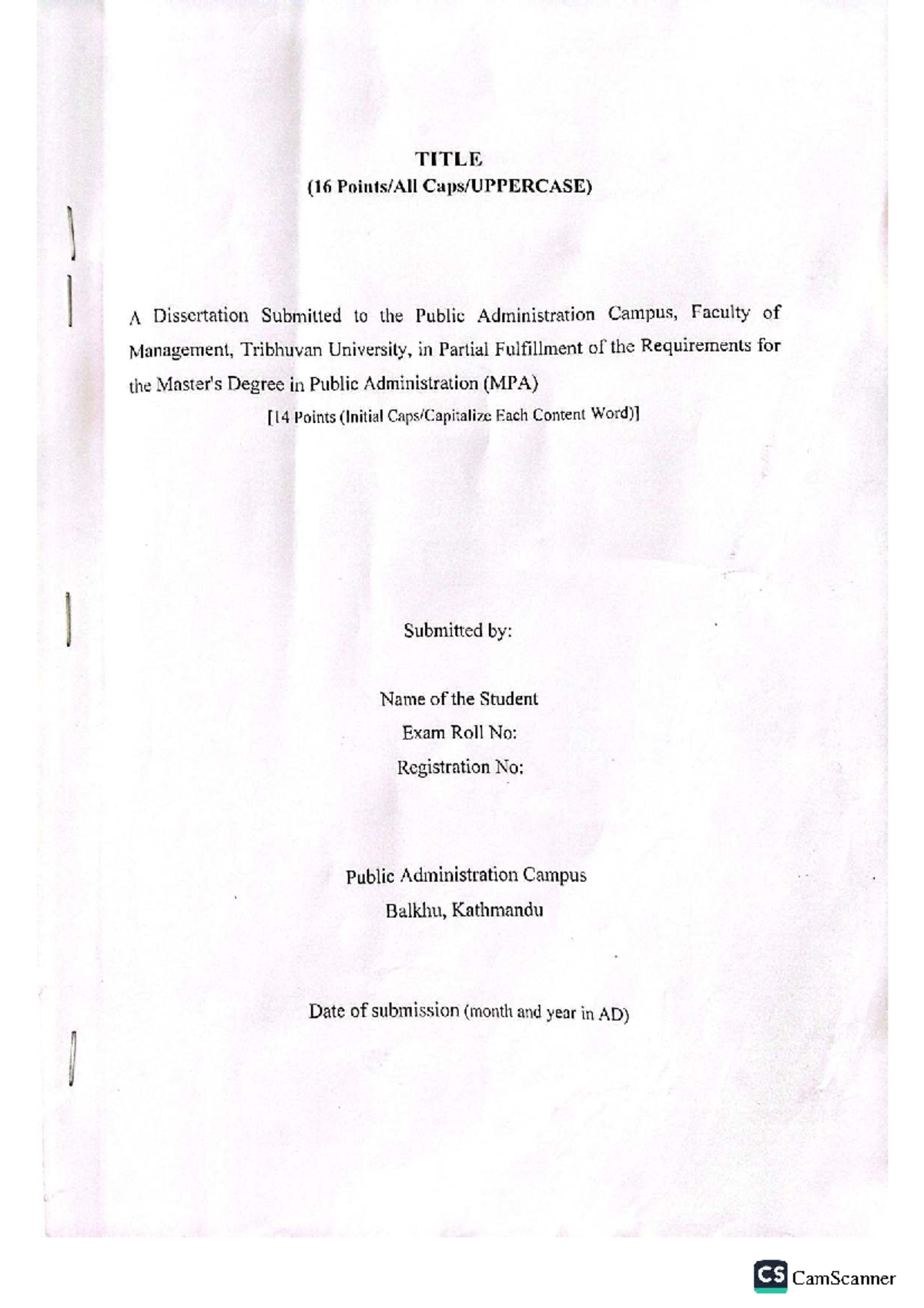 MPA Dissertation: Research Methodology and Findings Overview - Studocu