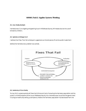 Intro to Systems Thinking - D372 Task 1 - D372 – Introduction to Systems Thinking - Task 1 A Key ...