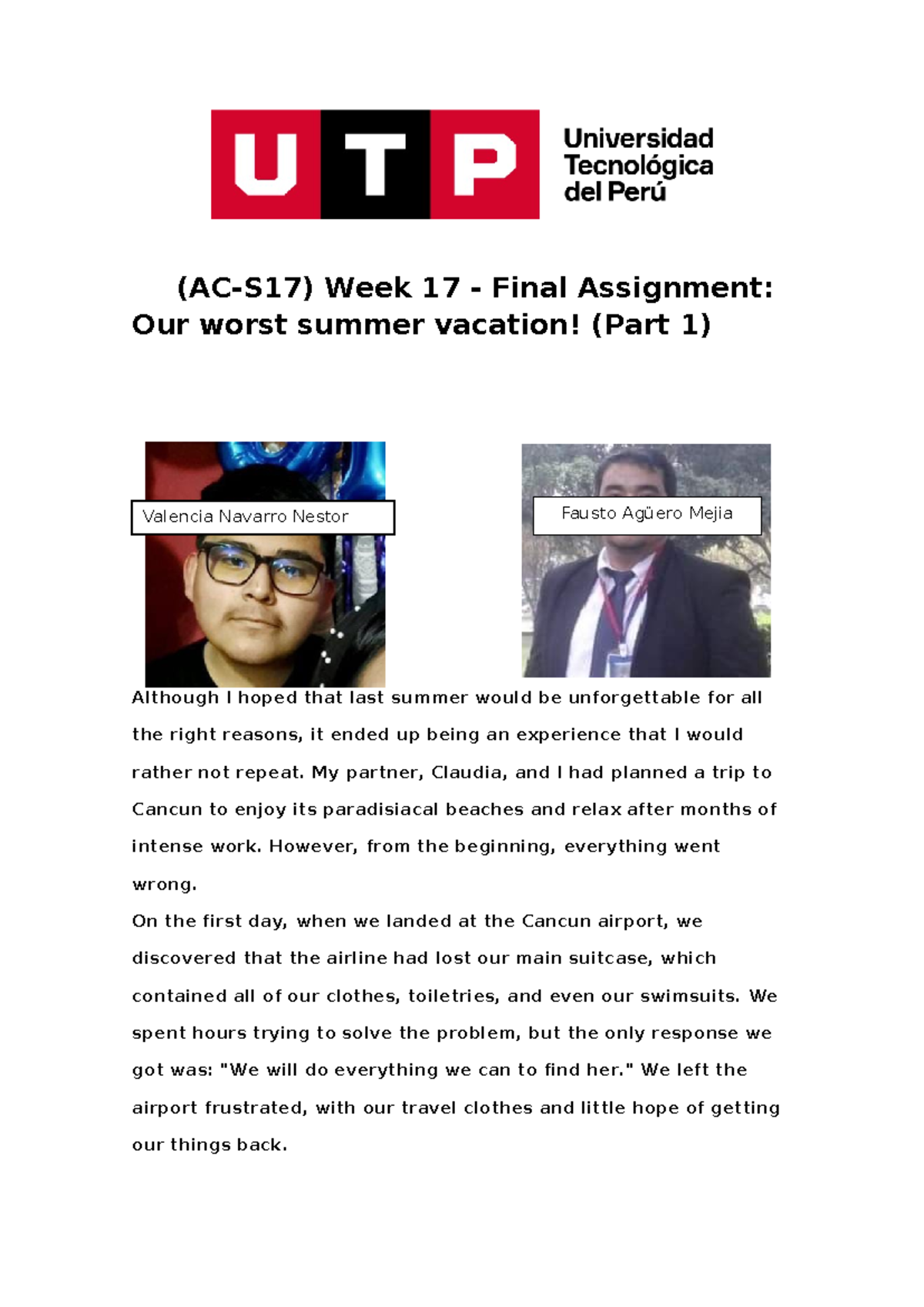 Ingles 3 semana 17 - SDSDSD - 🔴 (AC-S17) Week 17 - Final Assignment ...