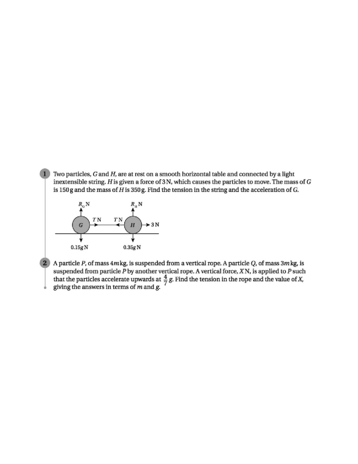 4.4 Connected Particles: Forces, Tension, and Acceleration Analysis - Studocu
