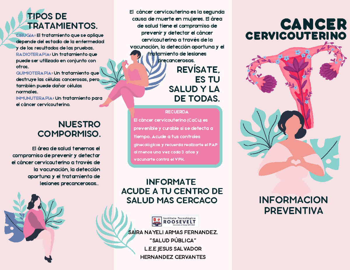 Cáncer Cervicouterino: Prevención y Tratamientos en Salud Pública - Studocu