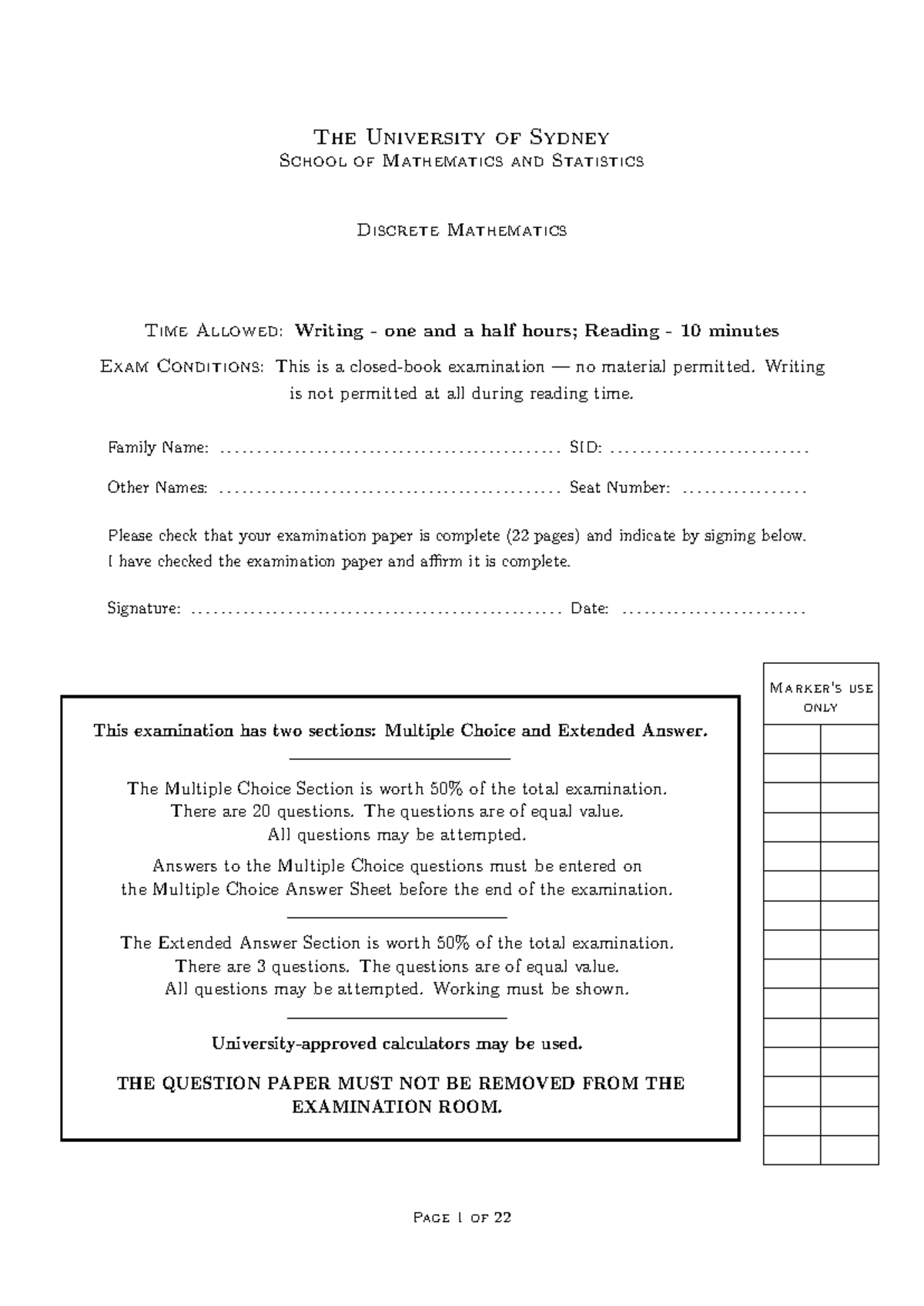 MATH1004 Discrete Math Practice Final Exam Questions and Answers - Studocu