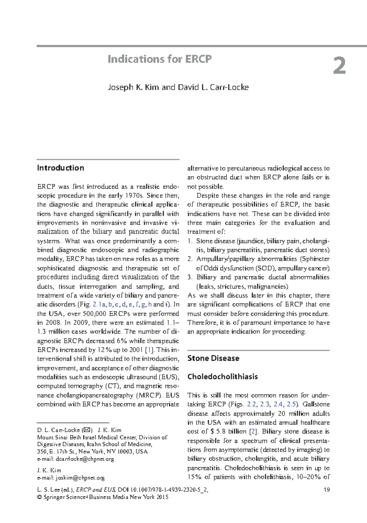 ERCP Indications and Procedures: An Overview for MED 101 Students ...