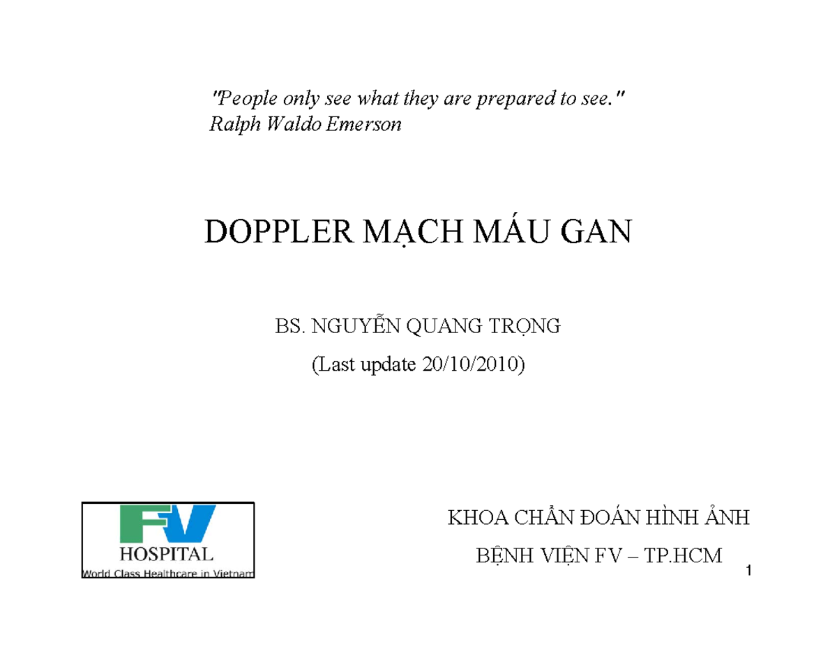 05. Doppler MACH MAU GAN - 10/29/ "People only see what they are ...