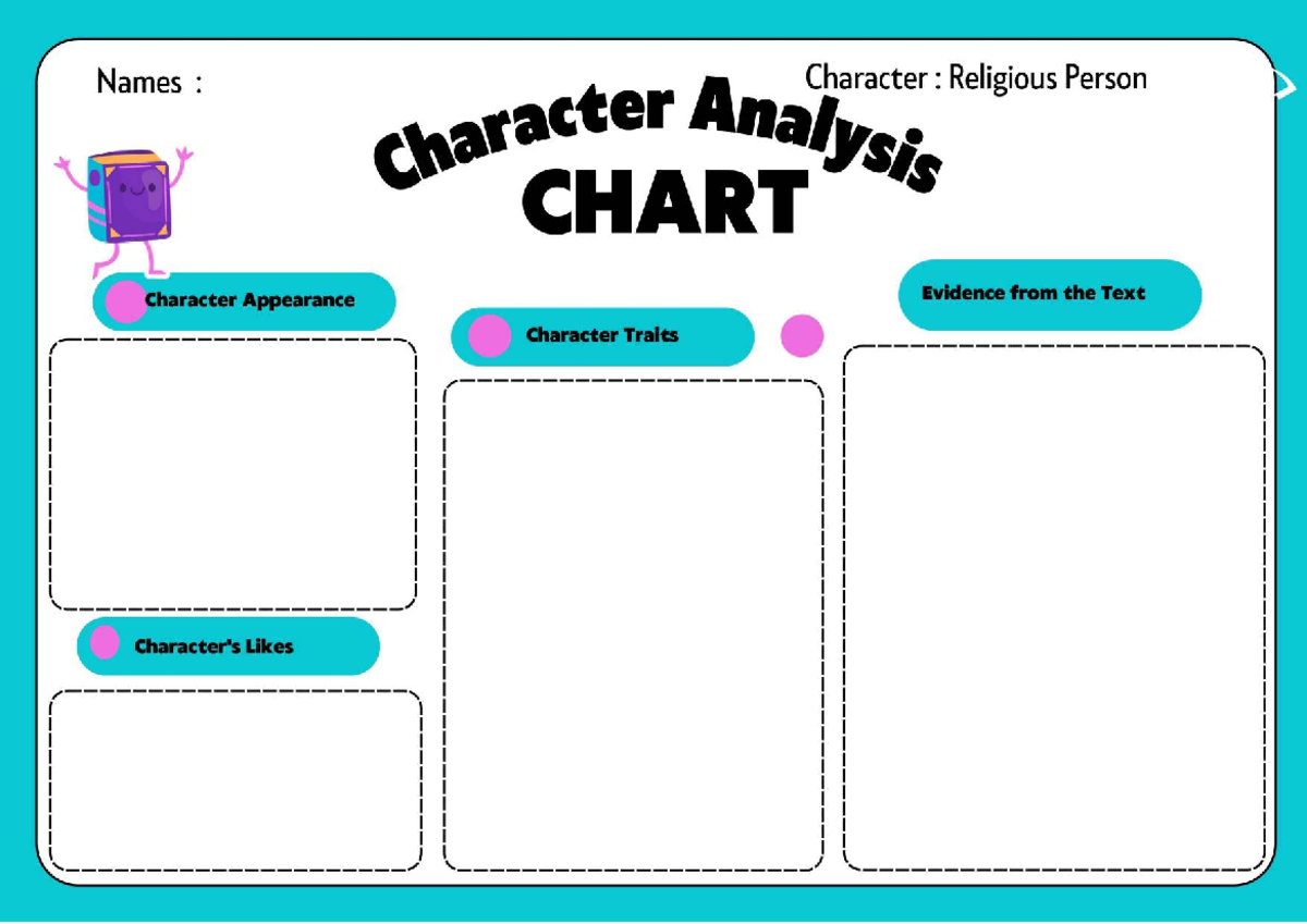 Blue White Character Analysis Chart Graphic Organiser - Secondary Education Major in Social ...
