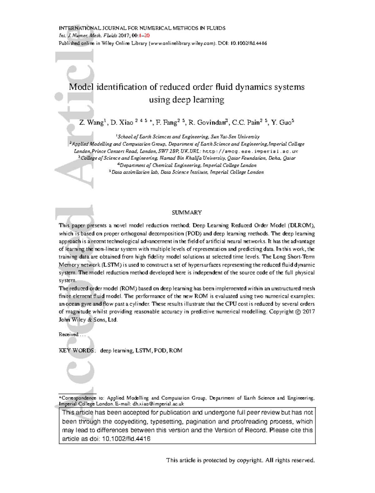 Model Identification in Fluid Dynamics Using Deep Learning (MDN 101 ...