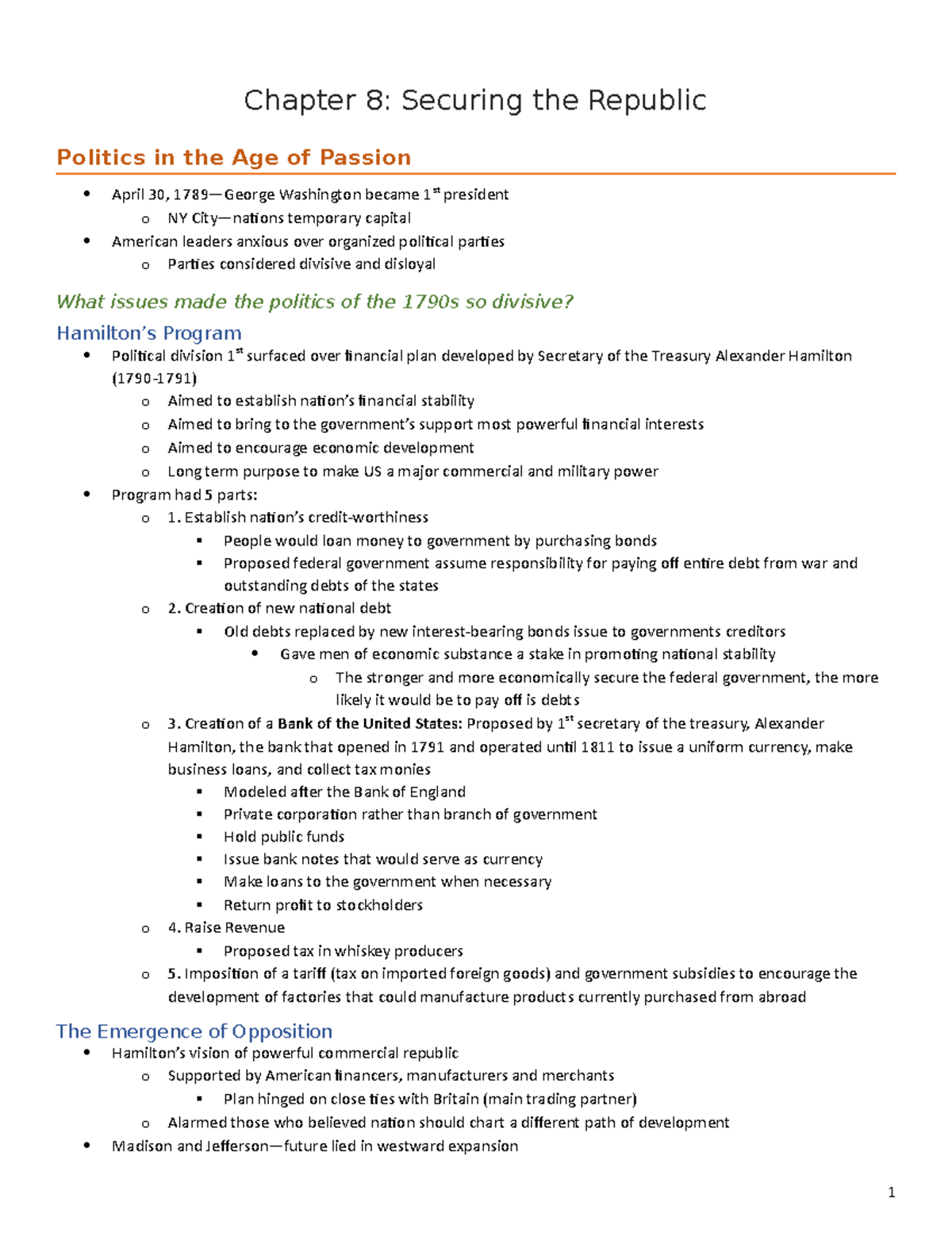 Chapter 8 - Summary Give Me Liberty!: an American History - Chapter 8 ...