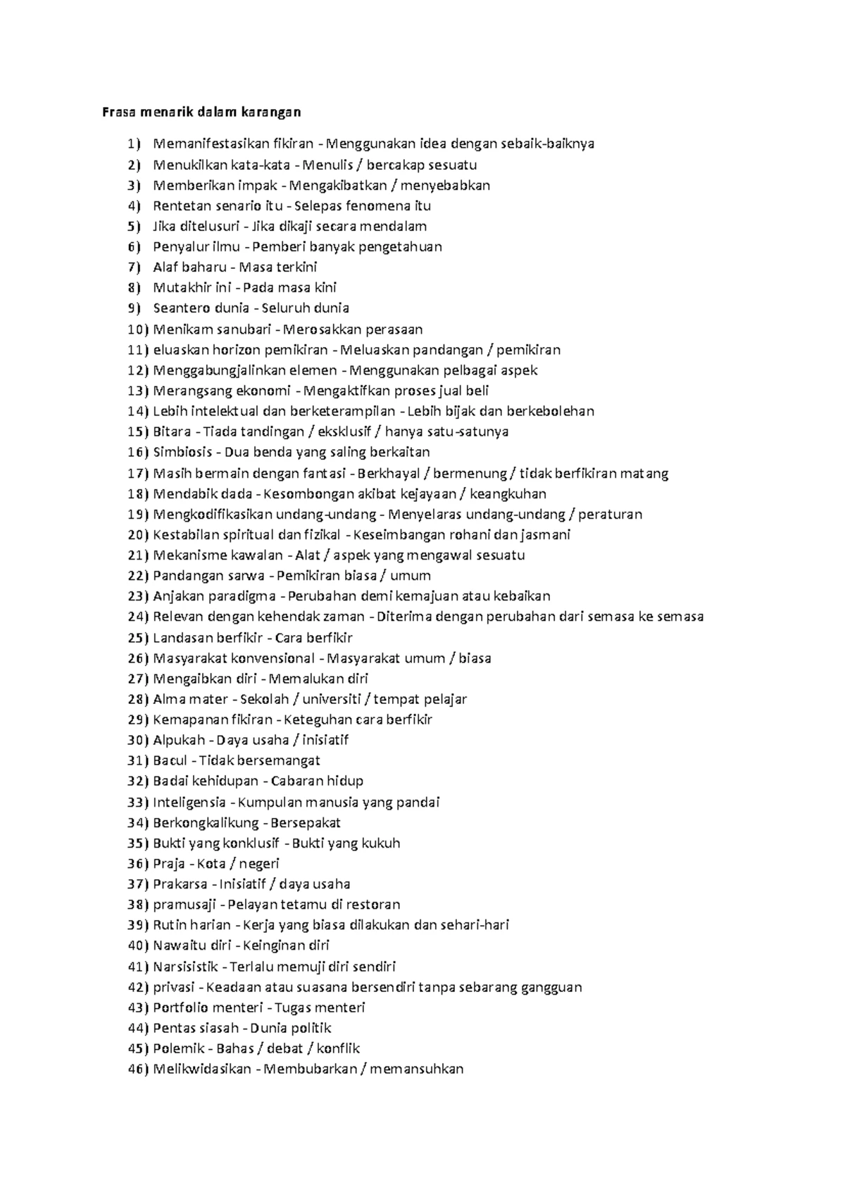 Penanda Wacana DAN Bombastik - Frasa menarik dalam karangan 1 ...