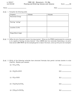 Chem Draw Activities 1 and 2 - ChemDraw Activity 1: Guided Tutorial Introduction ChemDraw is a ...