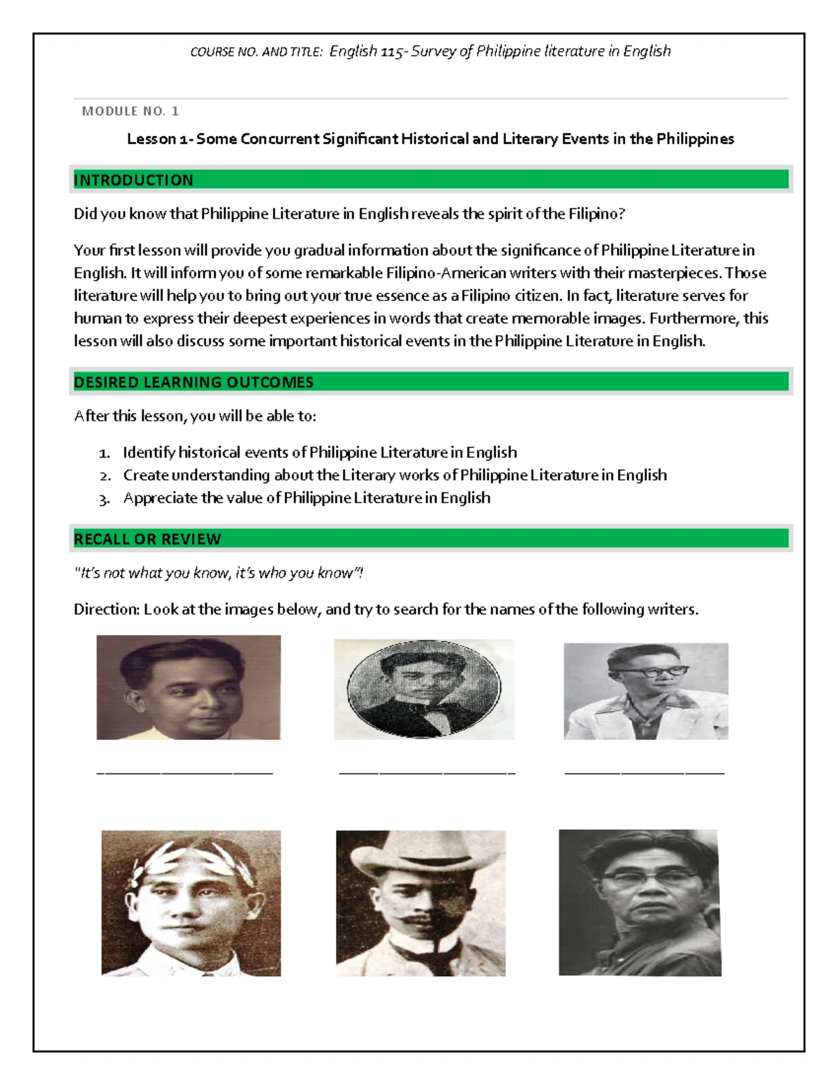 SECENGLED16 Afro-Asian Literature Module 1: Exploring Themes & Genres ...