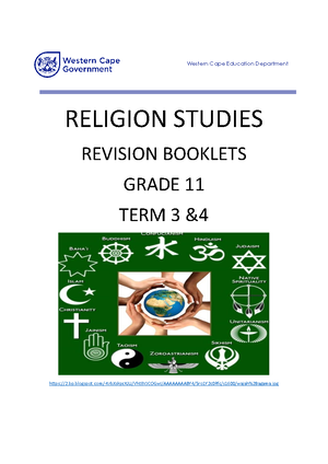 Religion Studies GR 12 Exam Guidelines 2021 Eng - RELIGION STUDIES ...