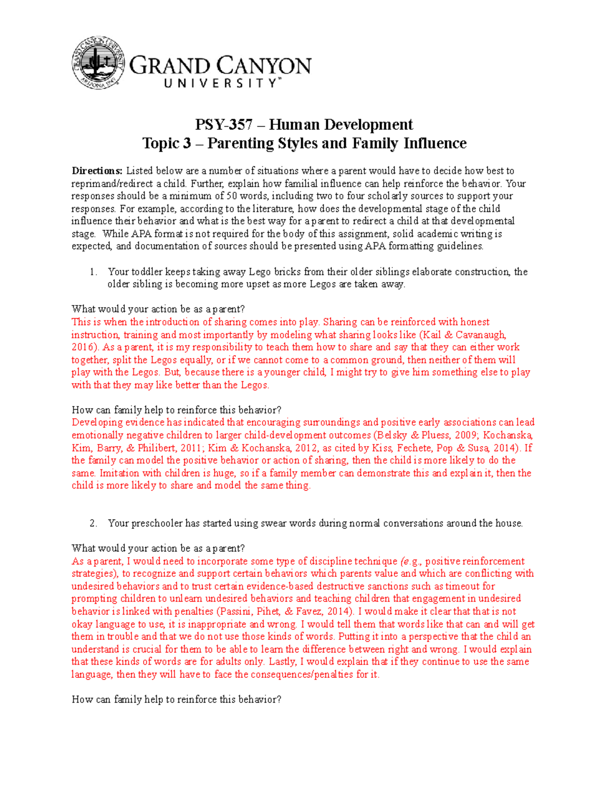 Parenting Styles and Family Influence - PSY-357 – Human Development ...