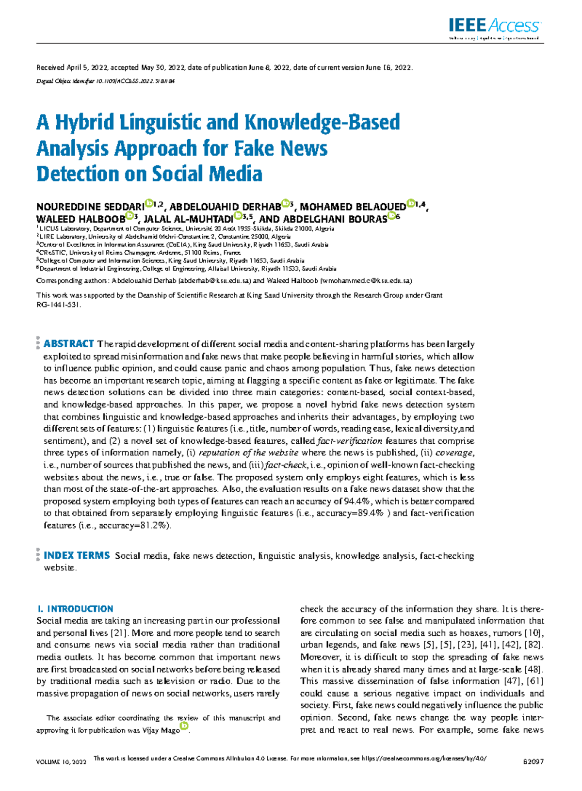 A Hybrid Linguistic & Knowledge-Based Model for Fake News Detection ...