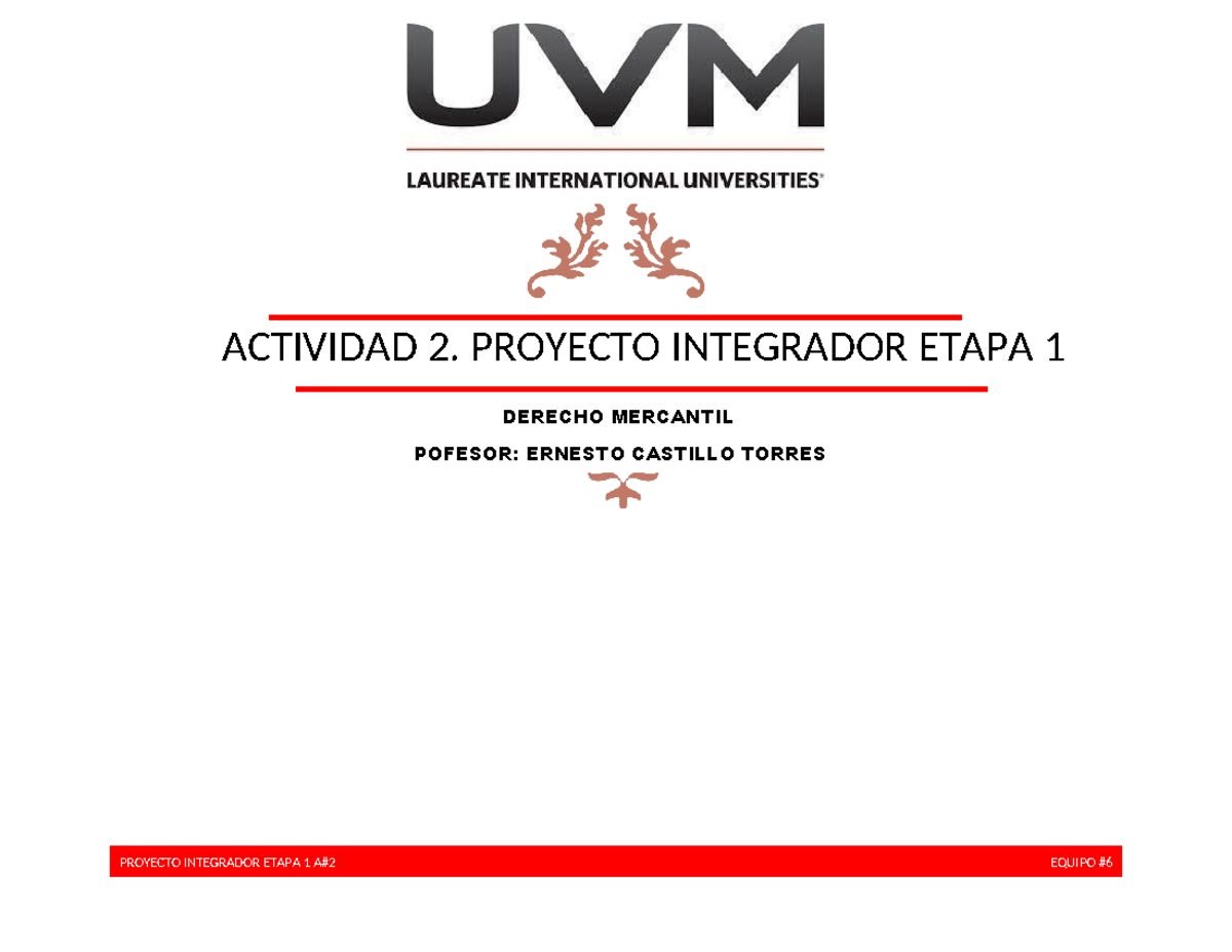 A#2 Proyecto Integrador Etapa 1 - Análisis de Sociedades Mercantiles - Studocu