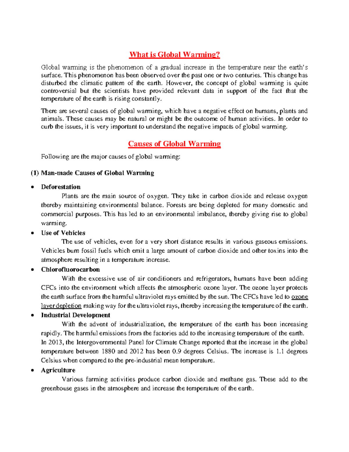 Global Warming Overview and Impacts - L-25 - Studocu