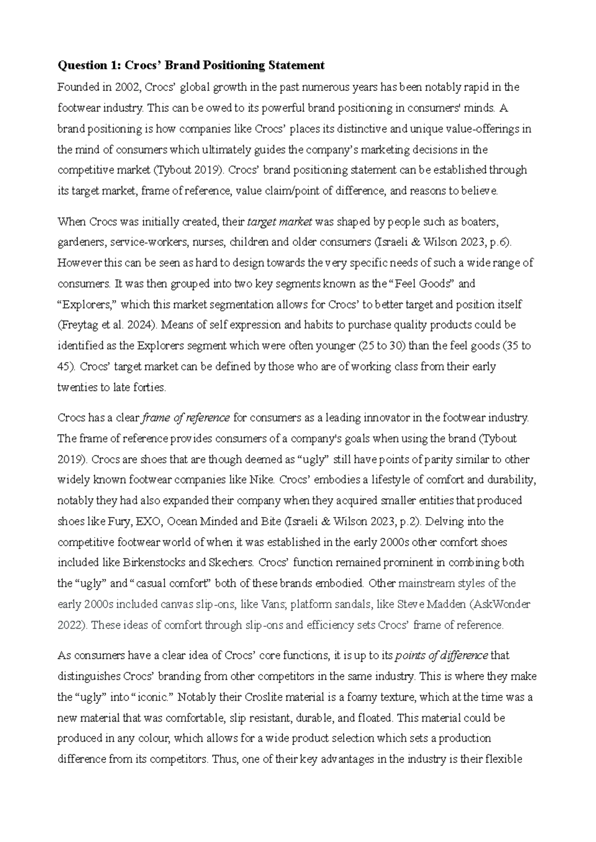 MARK3092 Brand Management: Crocs Brand Positioning & Identity Analysis ...