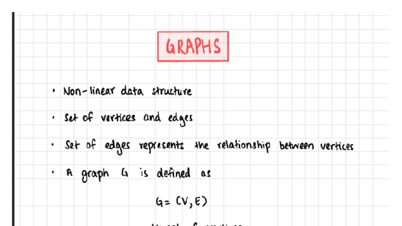 DSA Unit 4 - Graphs: Comprehensive Notes on Graph Structures - Studocu