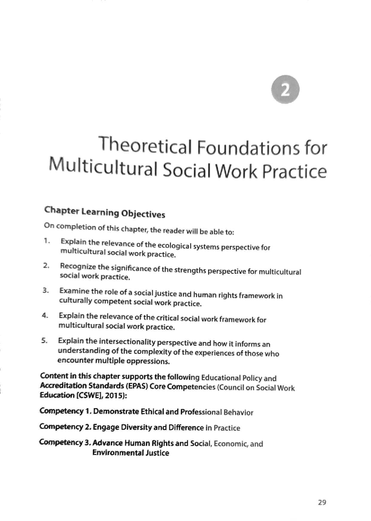 Chapter 2: Theoretical Foundations for Multicultural Social Work ...