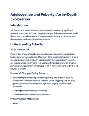 Emerging and Established Adulthood: Development Phases Analysis - Studocu