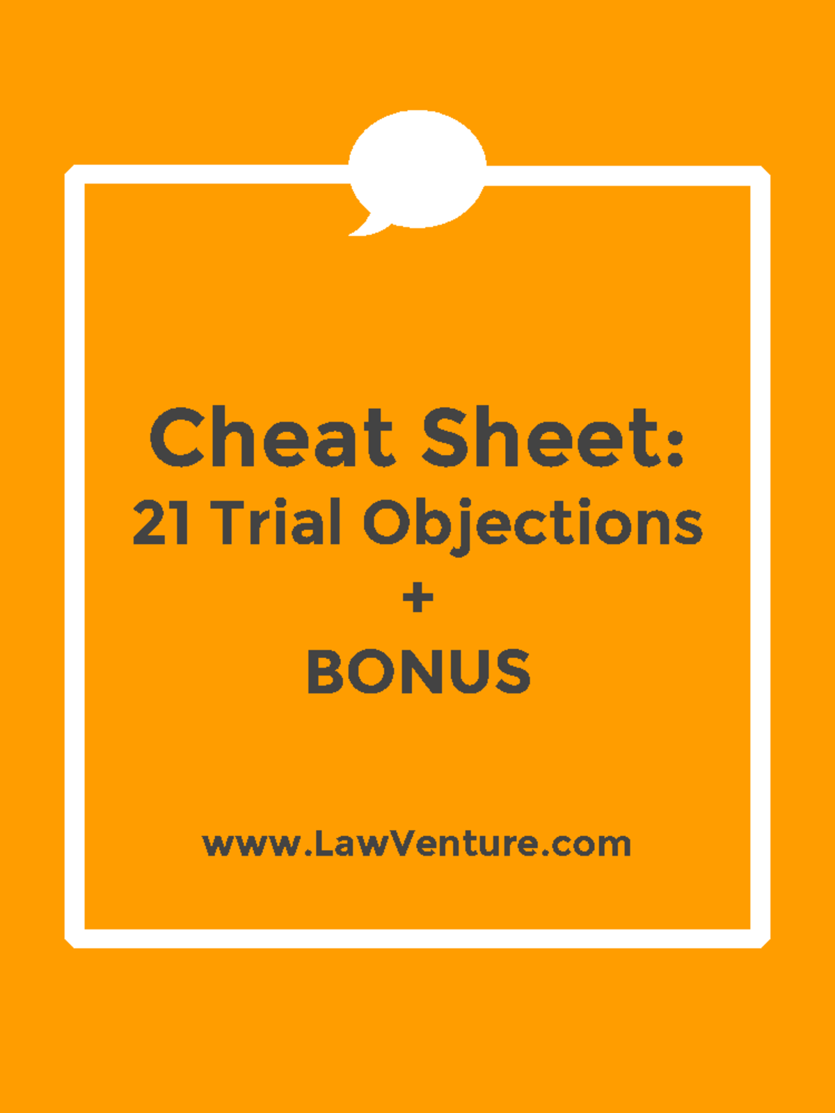 Objections Cheat Sheet Law Venture Members - Cheat Sheet: 21 Trial ...