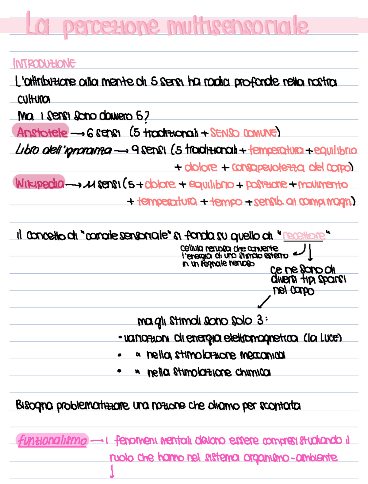 Percezione Multisensoriale: Introduzione ai 5 Sensi e Riflessioni ...