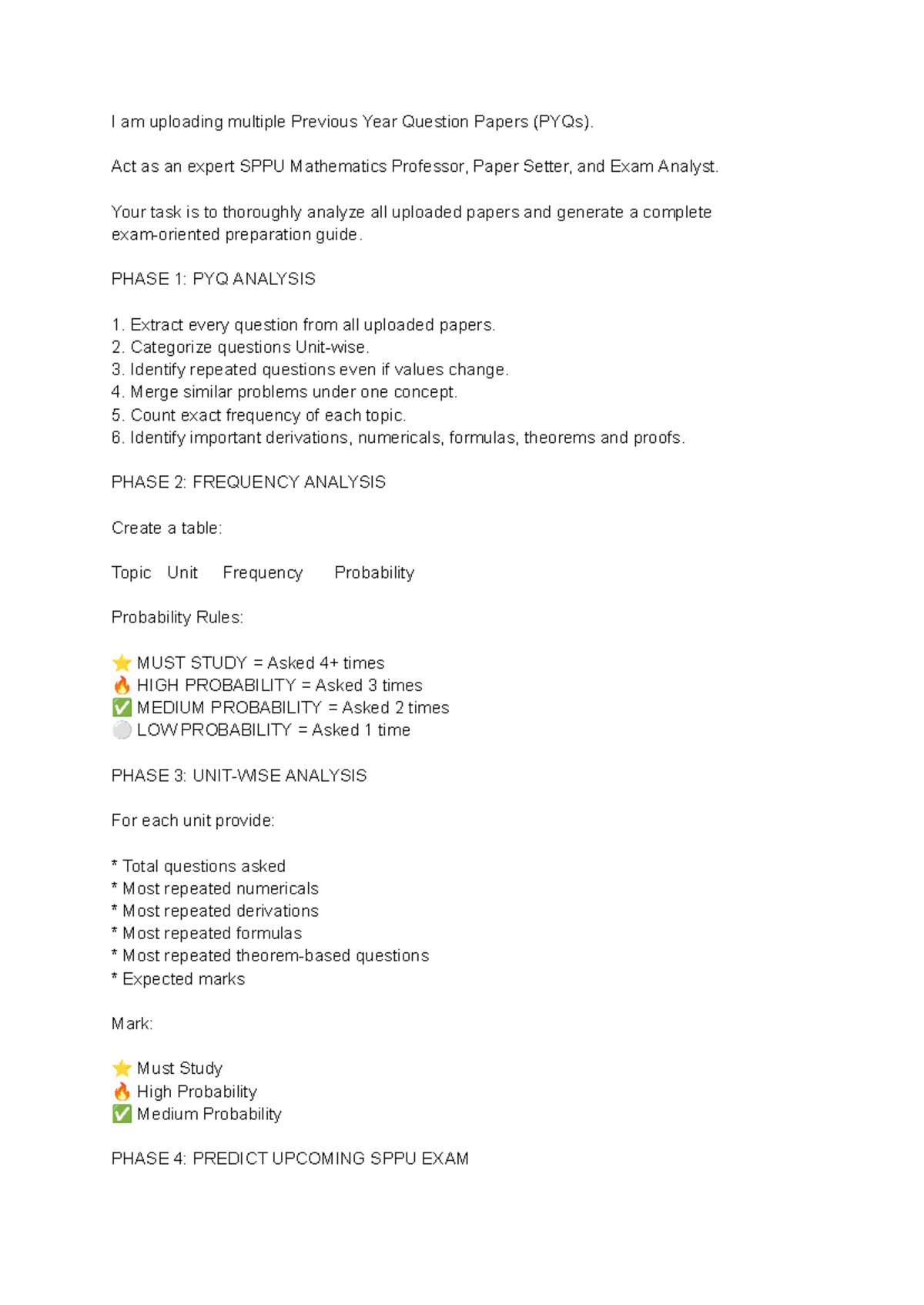 SPPU Math PYQ Analysis & Preparation Guide: Complete Study Notes - Studocu
