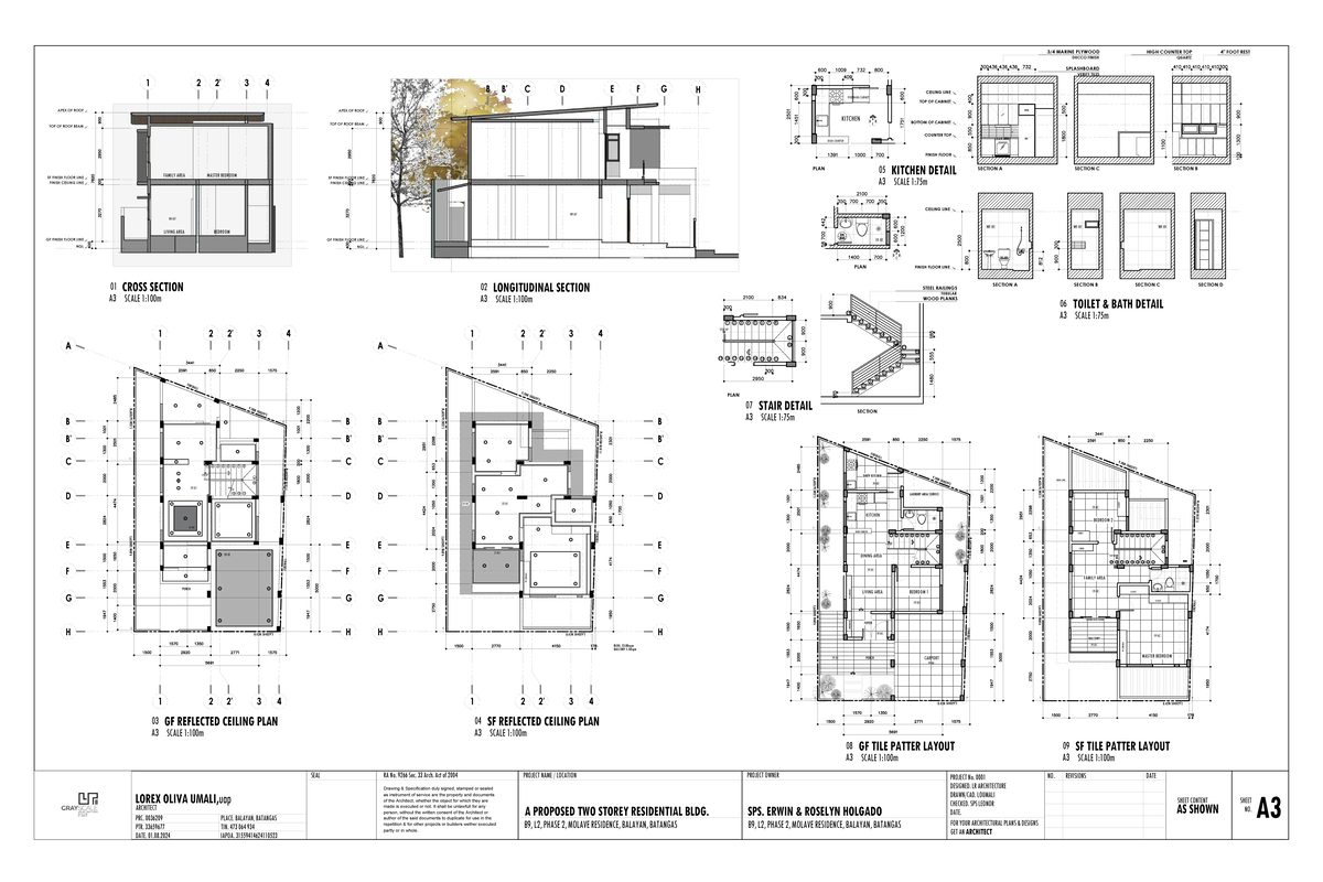 A3 Architectural Plans for Proposed Two Storey Residential Bldg. - Studocu