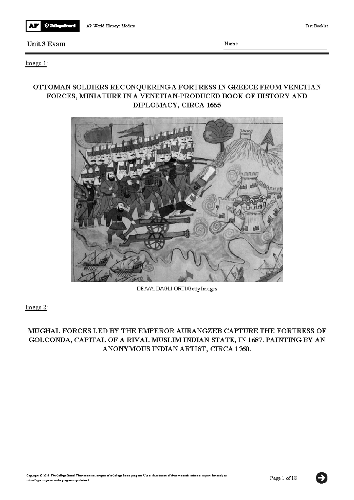 AP World History: Modern Unit 3 Exam - Multiple Choice Questions - Studocu