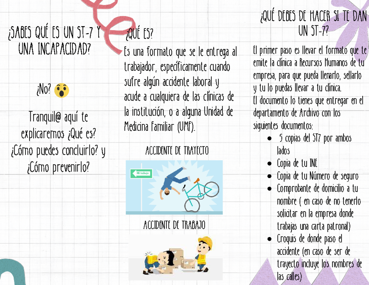 Guía Completa Sobre el Formato ST-7 del IMSS para Incapacidades - Studocu