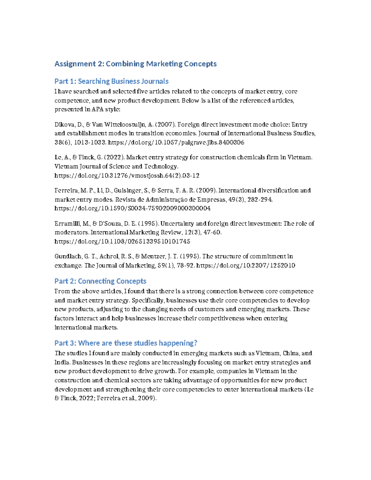 Assignment 2: Exploring Marketing Strategies and Concepts 0304 - Studocu