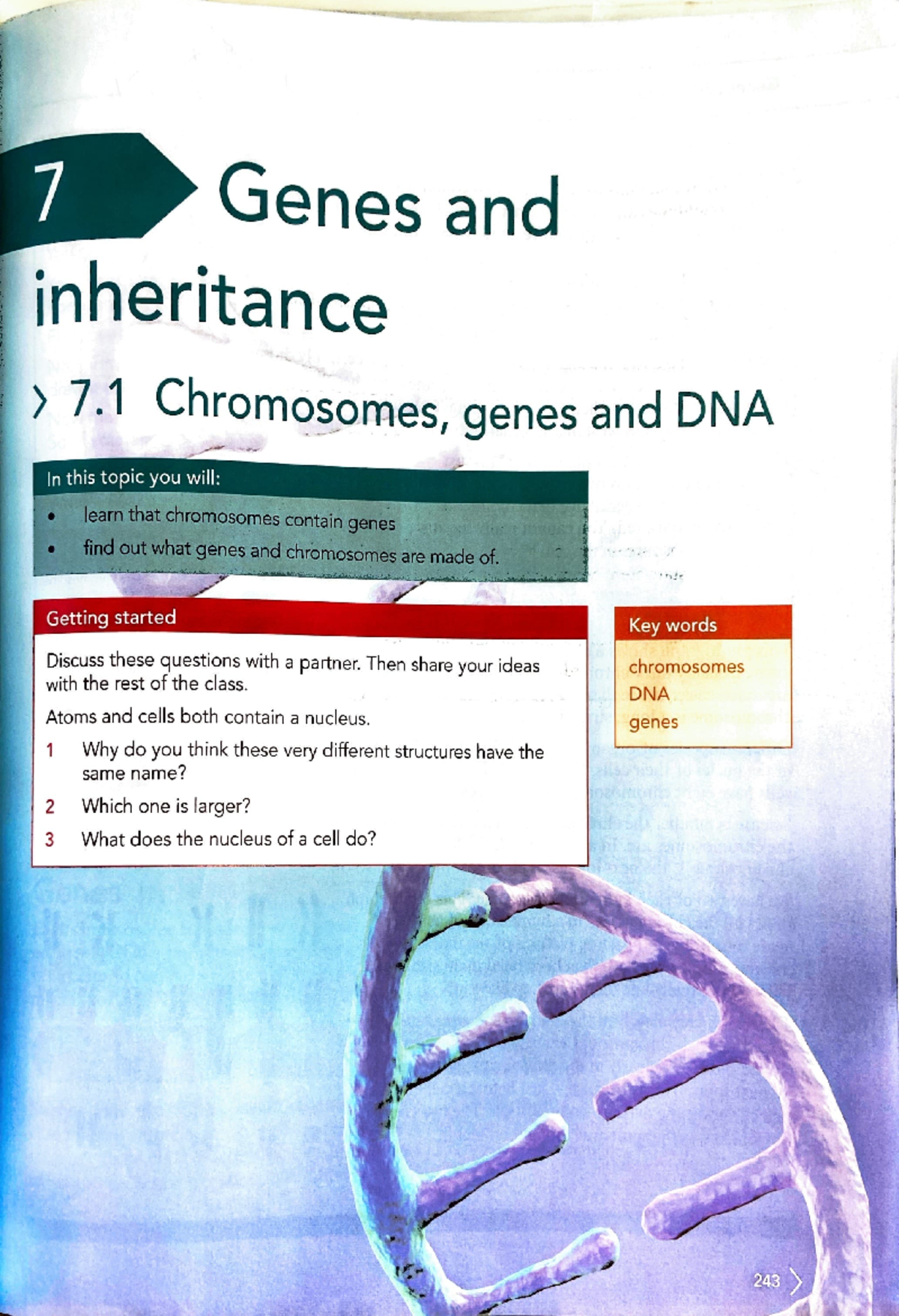 Chapter 7 Genes & Inheritance 7.1-7.2 units - 7 Genes and inheritance 7 ...
