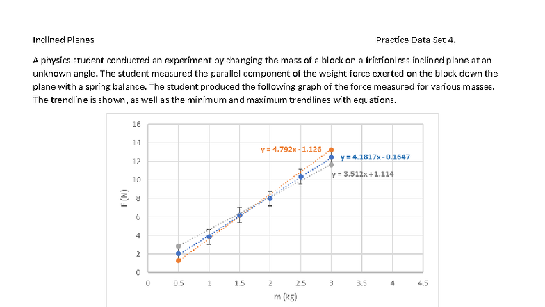 02 Inclined Planes Practice Data Set Analysis - Studocu