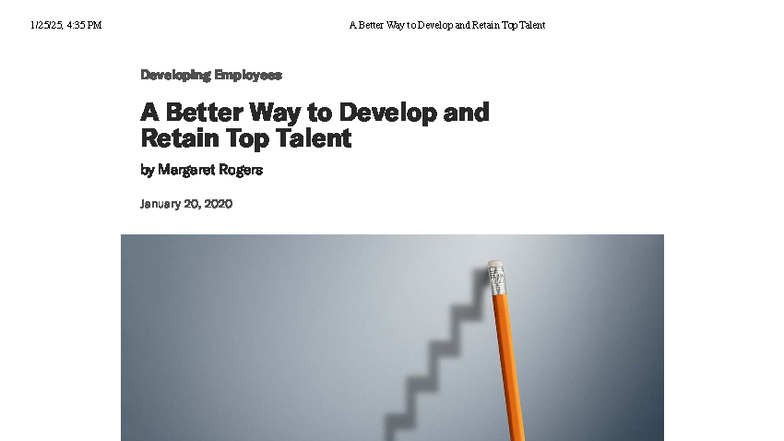 A Better Way to Develop and Retain Top Talent: Insights and Strategies ...