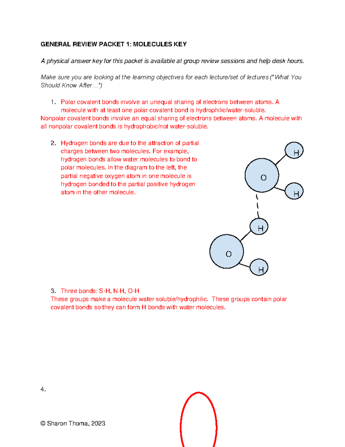 General Review Packet 1 Molecules Spring 25 Key No Qs-merged - © Sharon ...