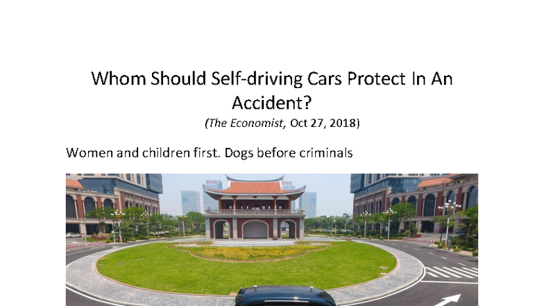 Self-Driving Cars: Ethical Dilemmas and Public Preferences - Studocu