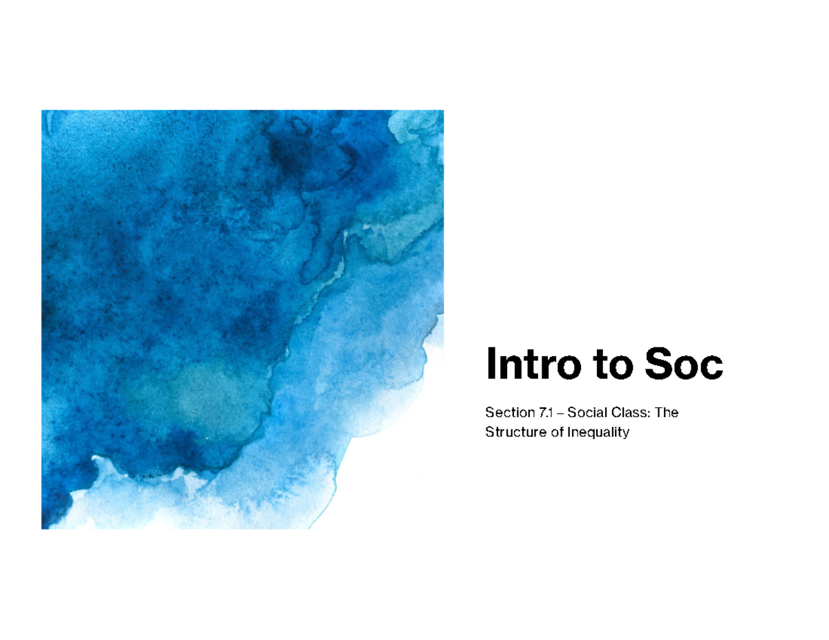 Social Class and Inequality: Lecture Slides for Intro to Soc Course ...